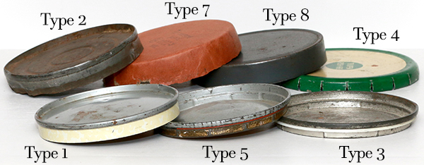 Lid Examples - Vintage Tennis Balls